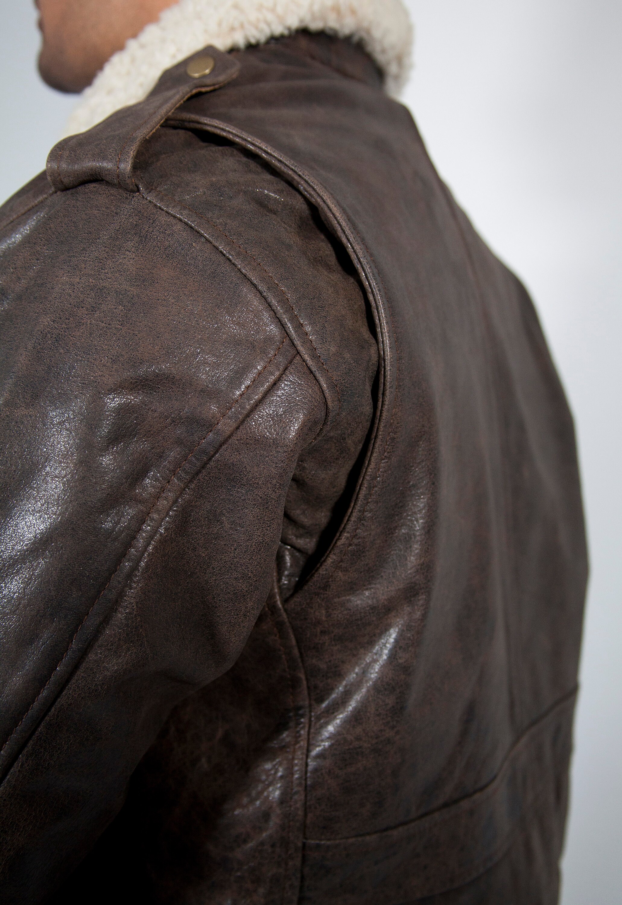 Pilot Leather Jacket Men Aviator Leather Jacket Men Brown - Etsy