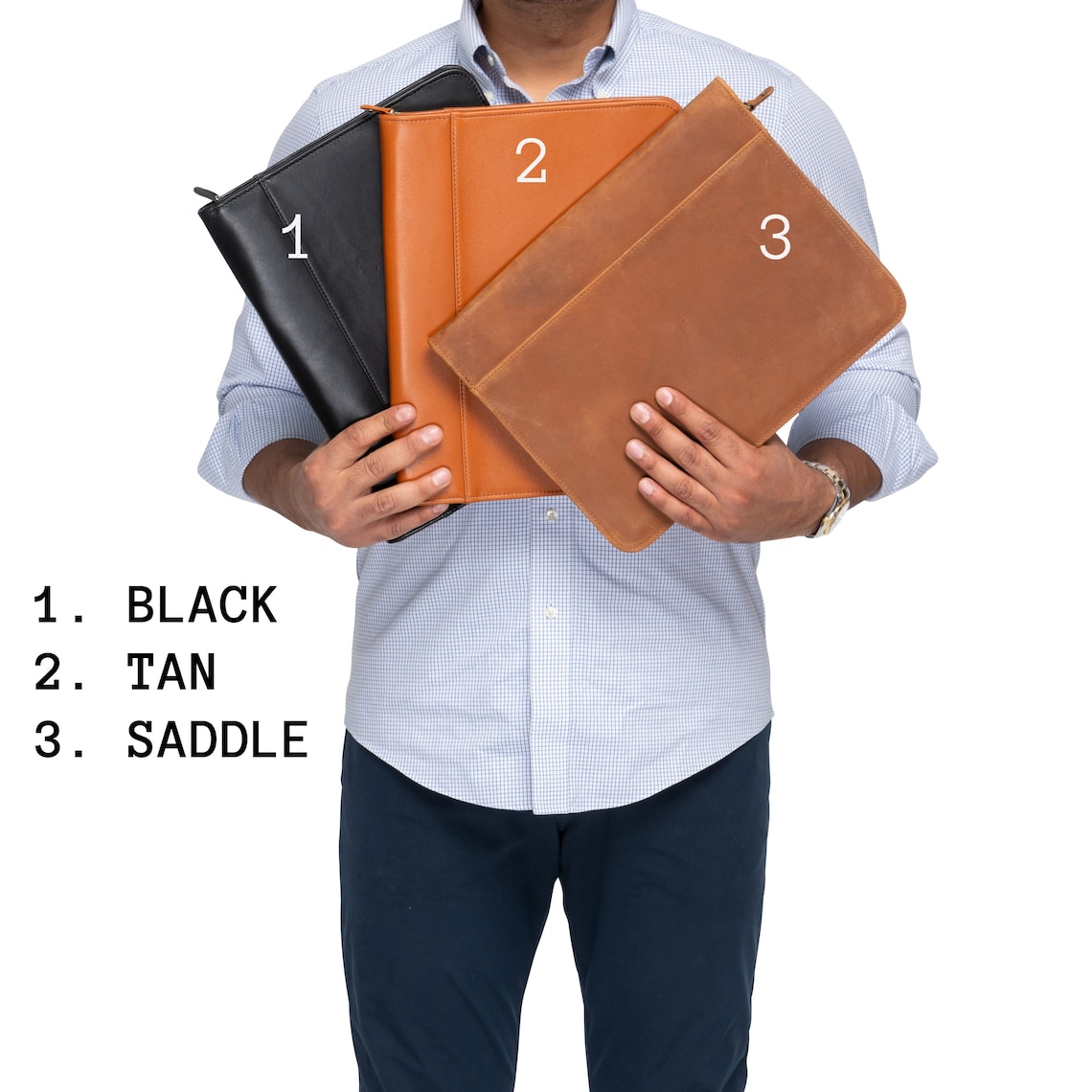 Leather Portfolio for Men Leather Organizer Padfolio With - Etsy