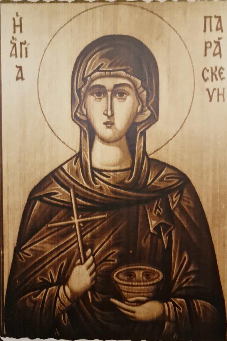Saint Paraskevi Icon, Greek Orthodox Icon of St Paraskevi of Rome ...