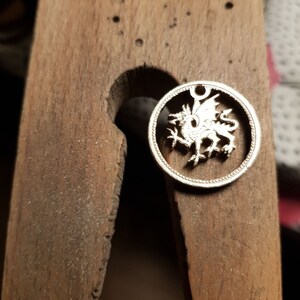 Welsh Dragon ,one Pound Proof Coin Cut.handmade Necklace. - Etsy