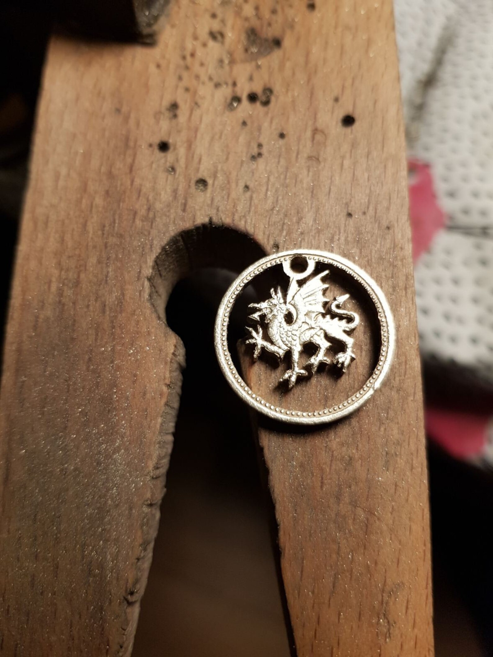 Welsh Dragon ,one Pound Proof Coin Cut.handmade Necklace. - Etsy