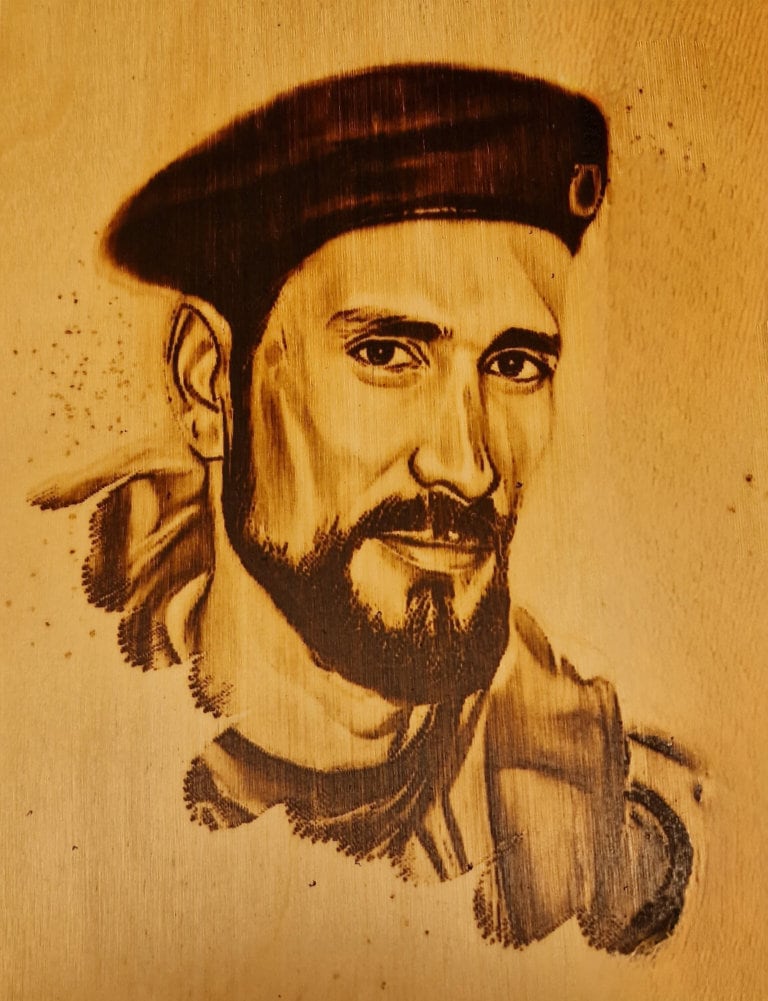 Agim Ramadani Also Known With Nickname "katana", Image Burned on Wood ...