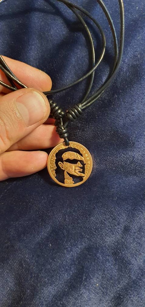 Handmade Coin Cut Necklace Bono U2. | Etsy