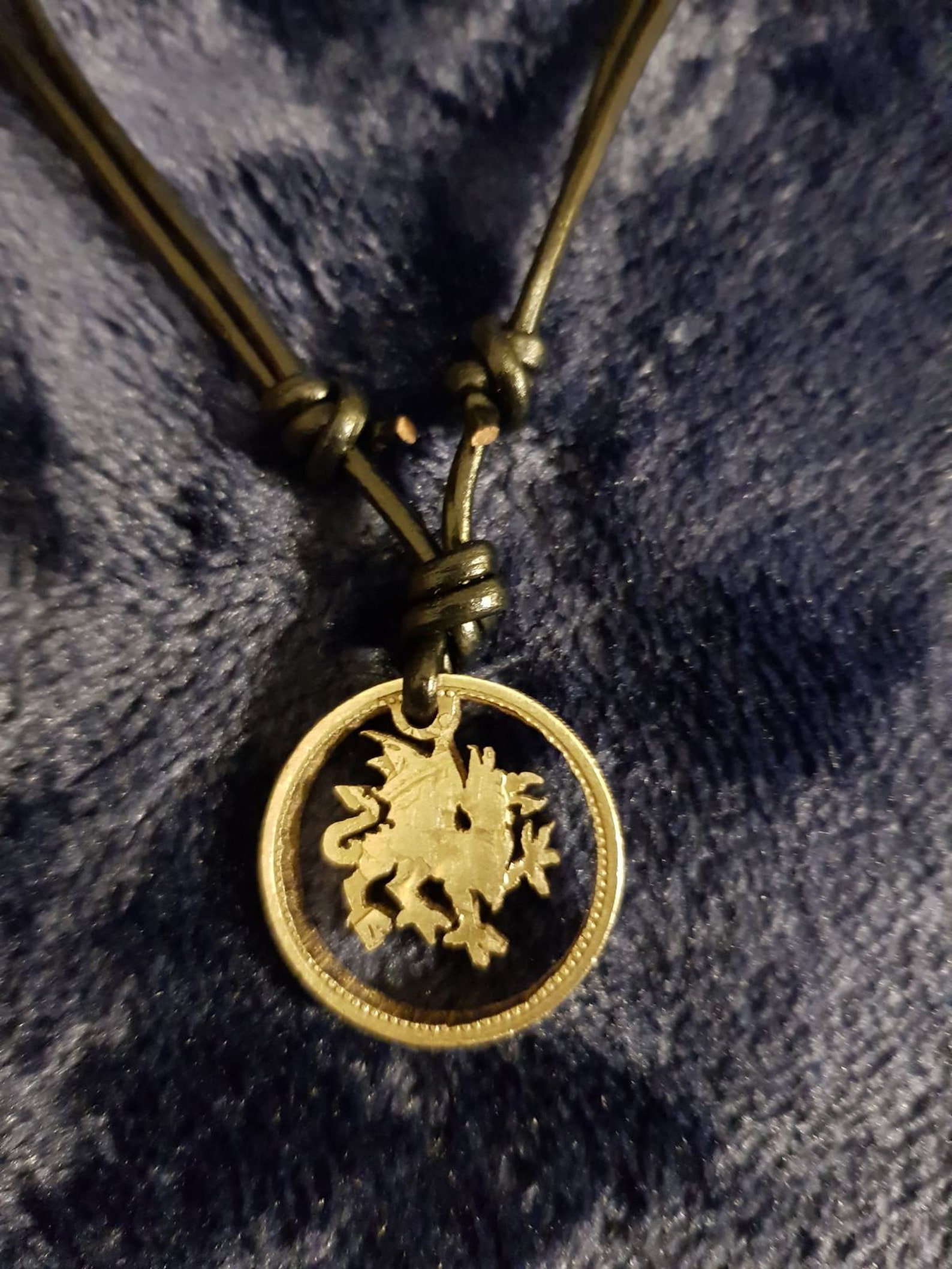 Welsh Dragon ,one Pound Proof Coin Cut.handmade Necklace. - Etsy