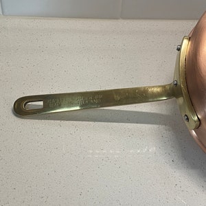 Castle Copper Pan With Lid & Brass Handles Ireland Vintage Chefs Pan - Etsy