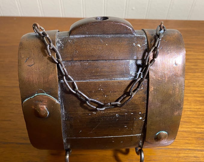 EXTREMELY RARE 18th Century Costrel Canteen Cider Ale Barrel Copper ...