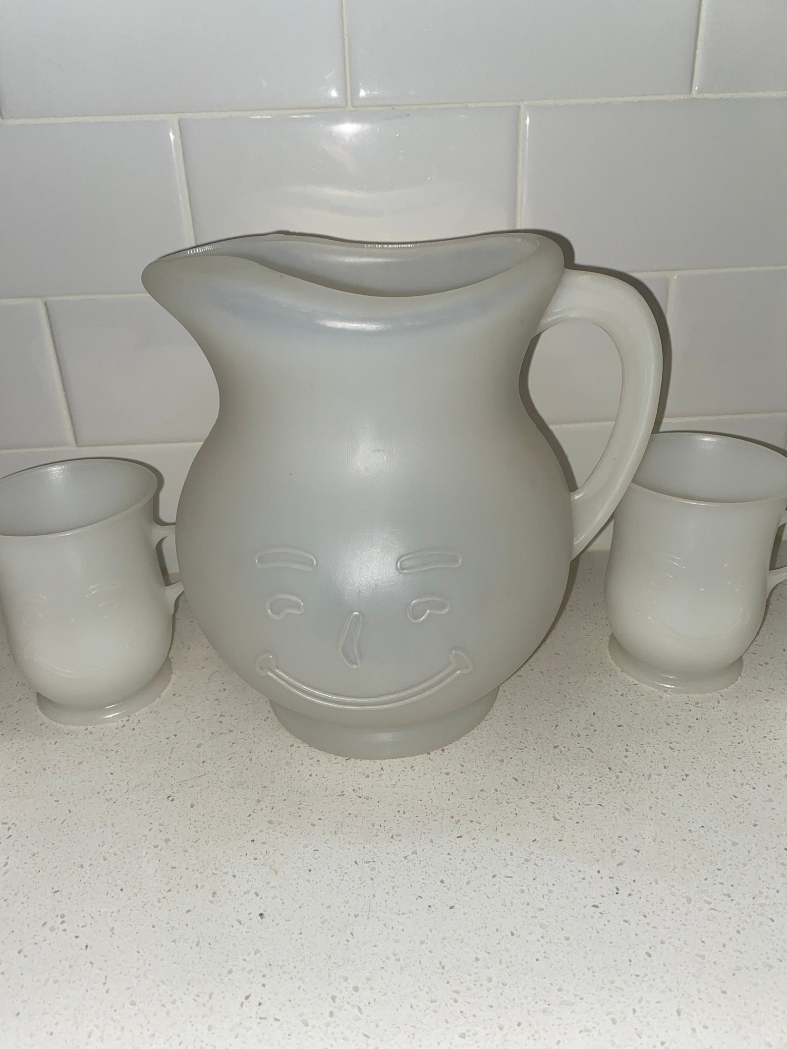 Kool-aid Pitcher and FOUR Kool-aid Cups SET Vintage - Etsy