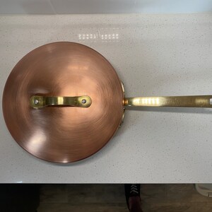 Castle Copper Pan With Lid & Brass Handles Ireland Vintage Chefs Pan - Etsy
