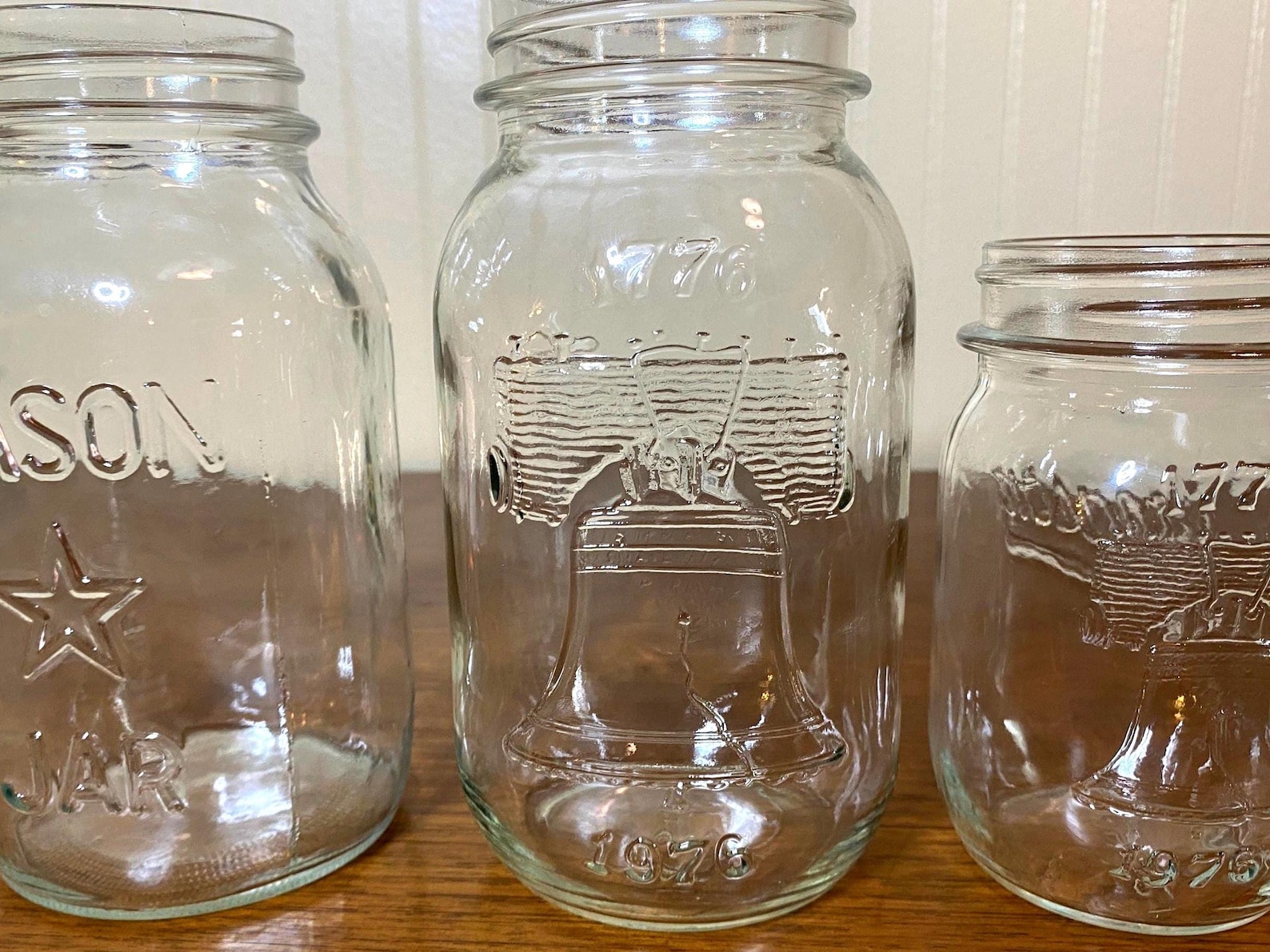 Vintage Bicentennial Mason Jar: 1776 Liberty Bell or Star ...