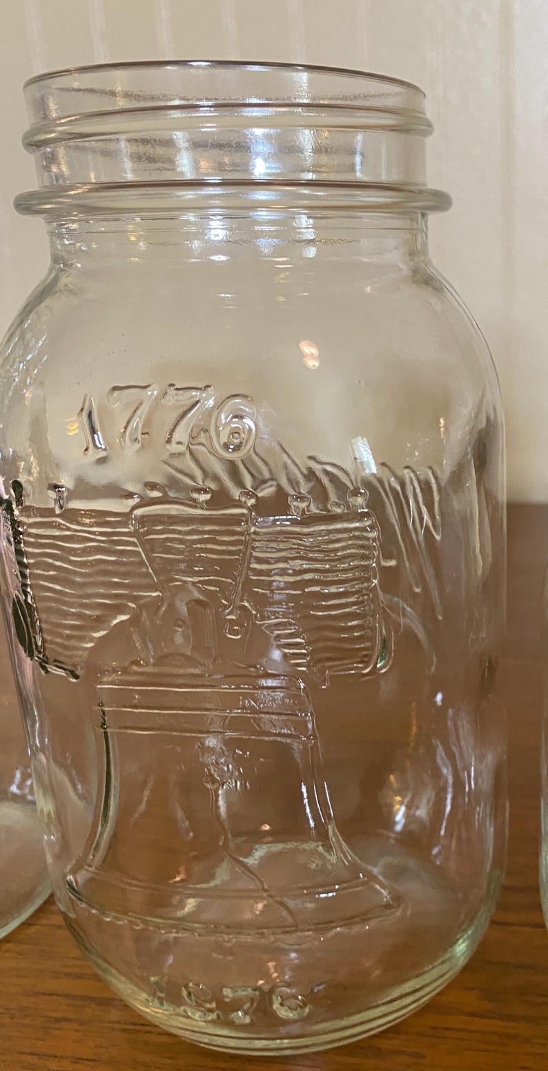 Vintage Bicentennial Mason Jar: 1776 Liberty Bell or Star ...
