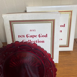 1876 Cape Cod Collection Vintage by Avon Ruby Red Glass MANY OPTIONS ...