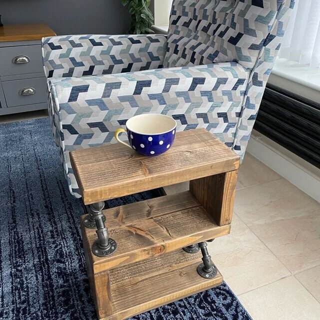 Coffee Table Side Table Rustic Handmade Industrial - Etsy