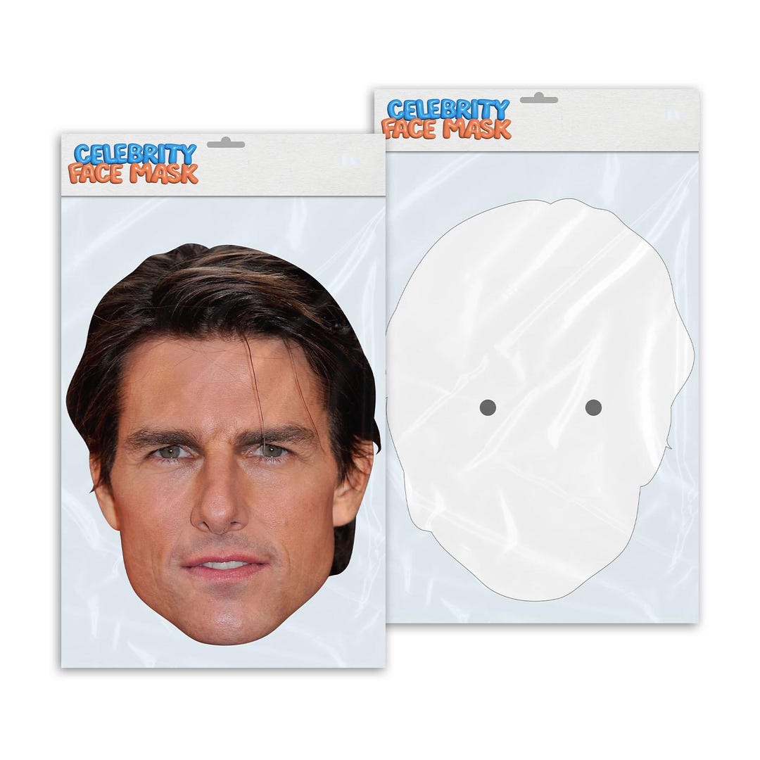Personalised Funny Celebrity Face Mask Tom Cruise Ready to Wear, Fun ...