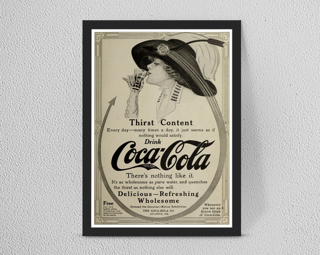 Vintage Soft Drink Advertising Poster Print Vintage Home Decor Wall Art ...
