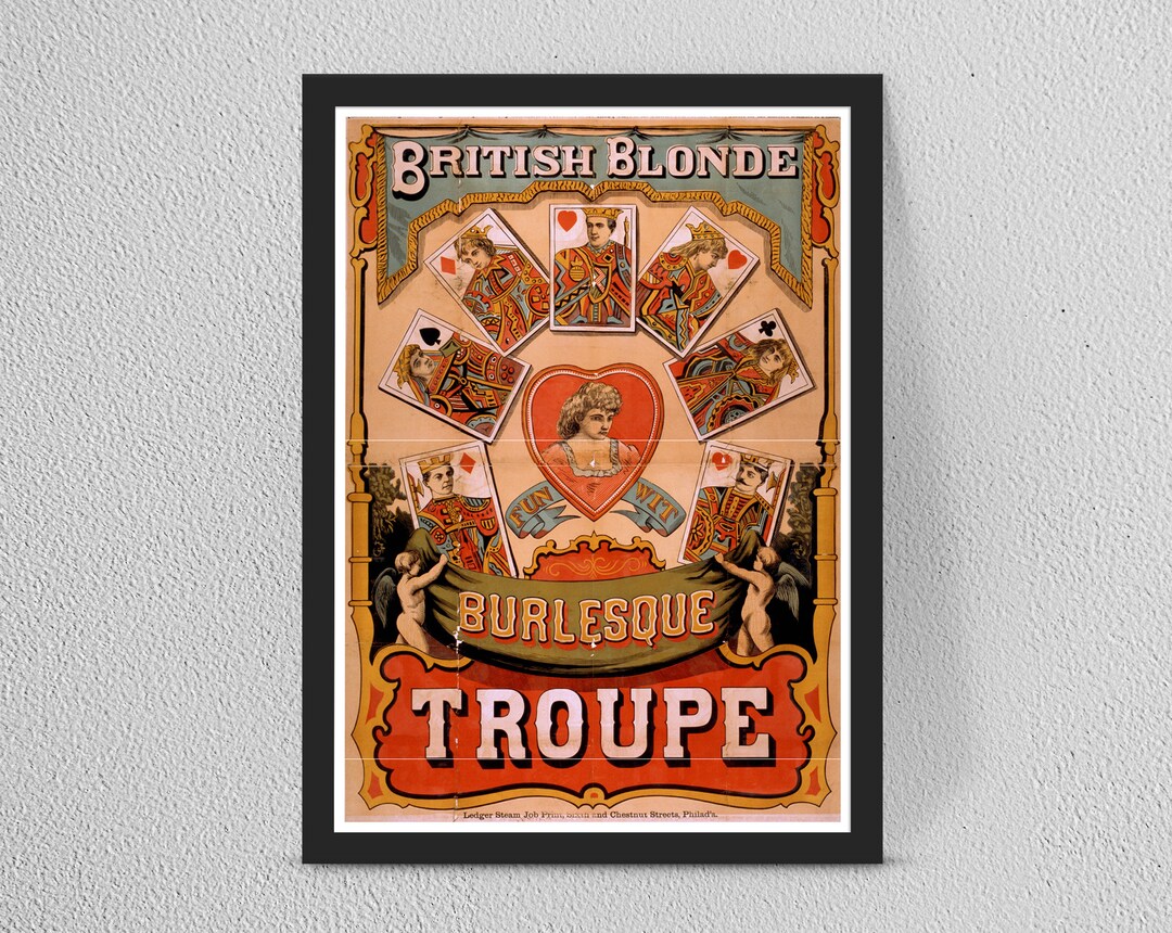 Burlesque Troupe Vintage Poster Print Vintage Home Decor Wall Art ...