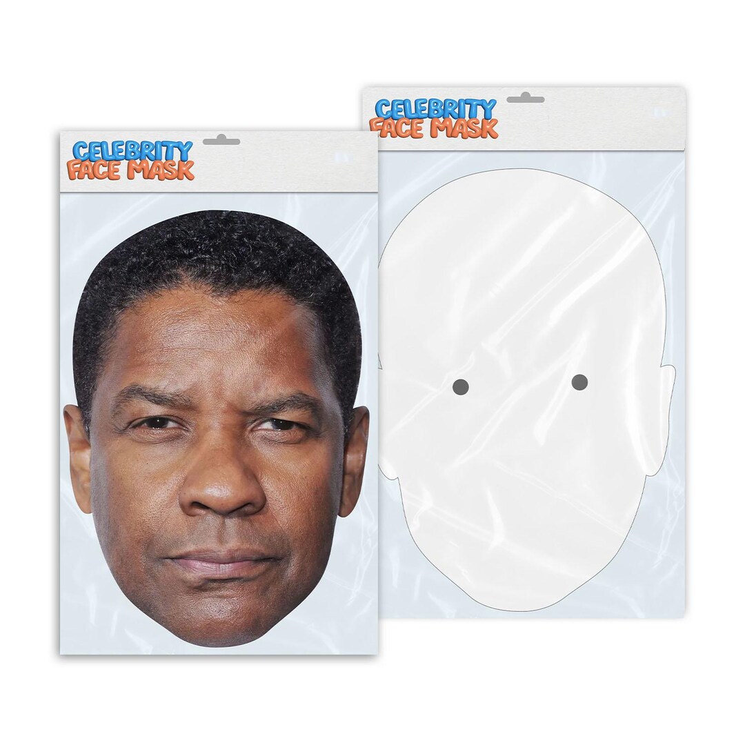 Personalised Funny Celebrity Face Mask Denzel Washington Ready to Wear ...