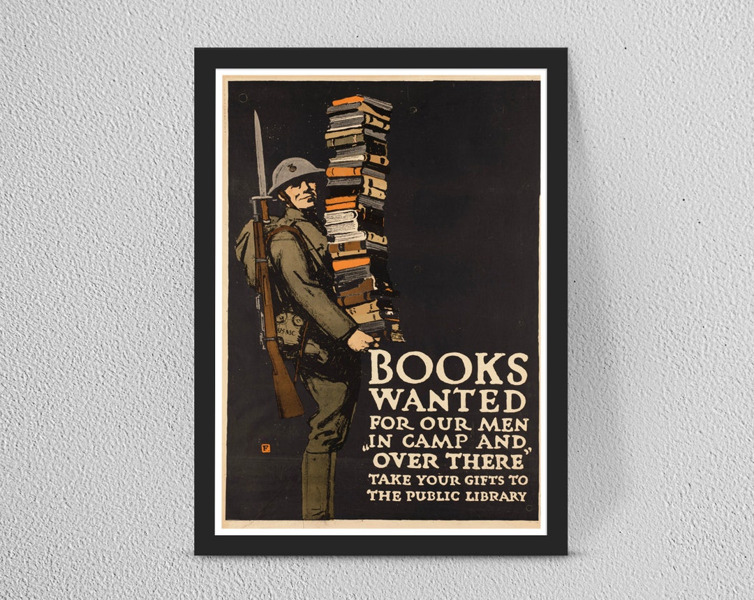 Books Wanted Poster Vintage Home Decor Wall Art Framed/unframed ...