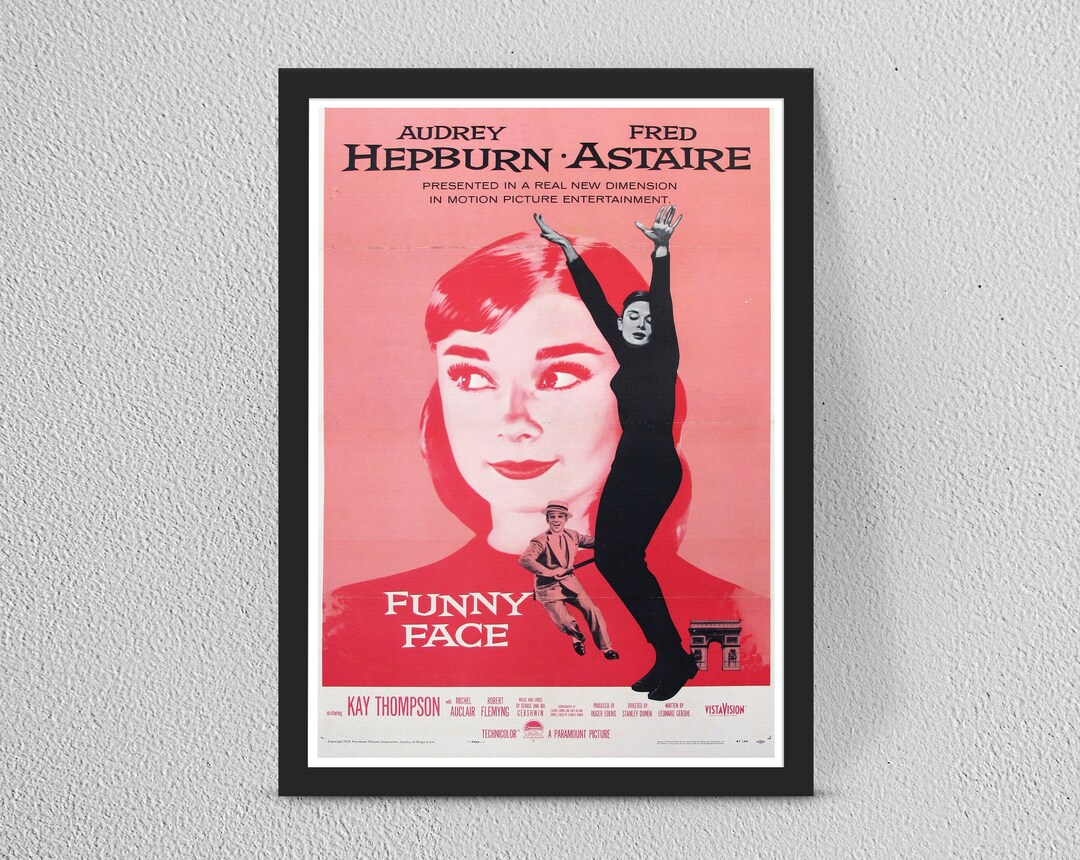Funny Face Film Vintage Poster Vintage Home Decor Wall Art Framed ...