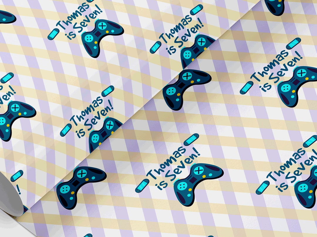 Personalised Gaming Gift Wrap, Custom Wrapping Paper, Gift Wrap, Gamer ...