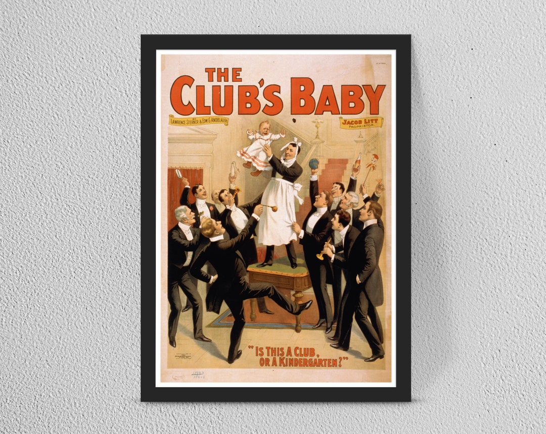 The Club's Baby Propaganda Poster Vintage Home Decor Wall Art Framed ...