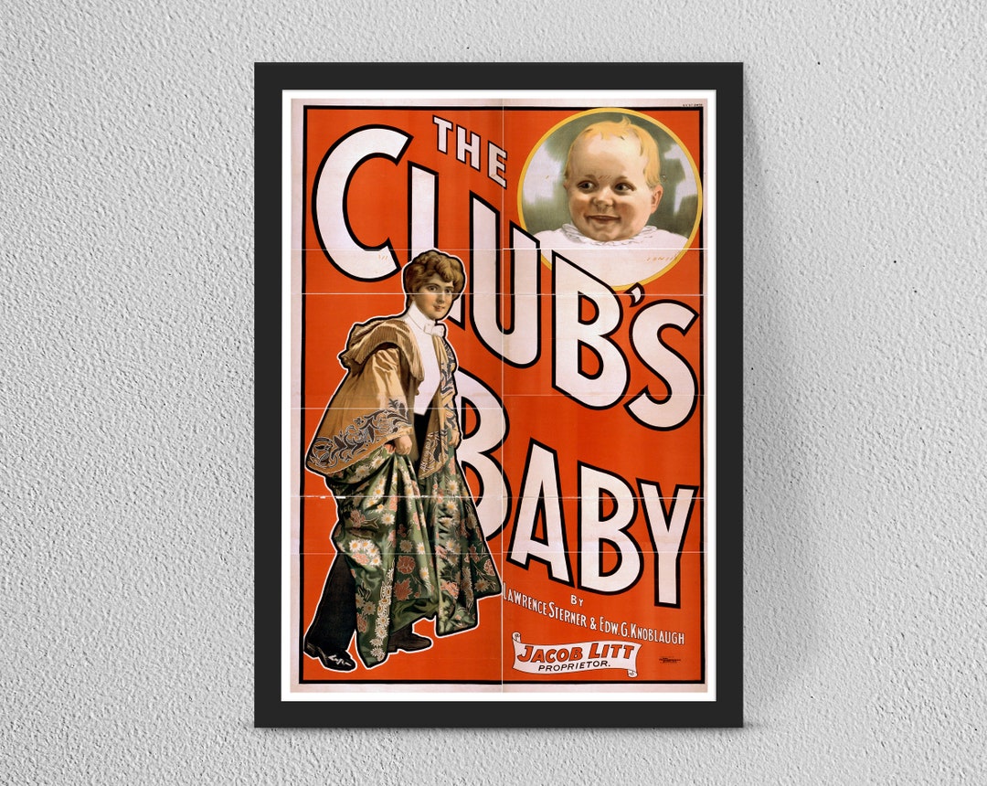 The Club's Baby Propaganda Poster - Vintage Home Decor Wall Art ...