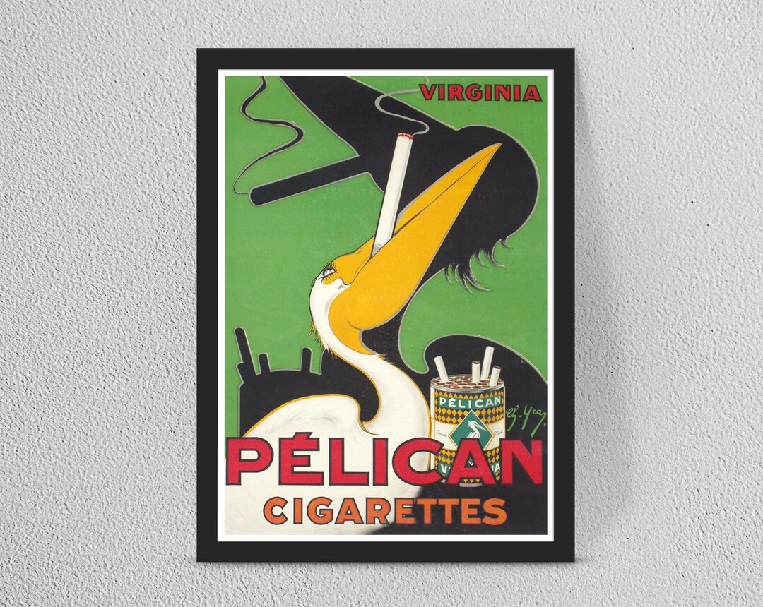 Cigarette Advertising Poster Print Vintage Home Decor Wall Art Framed ...