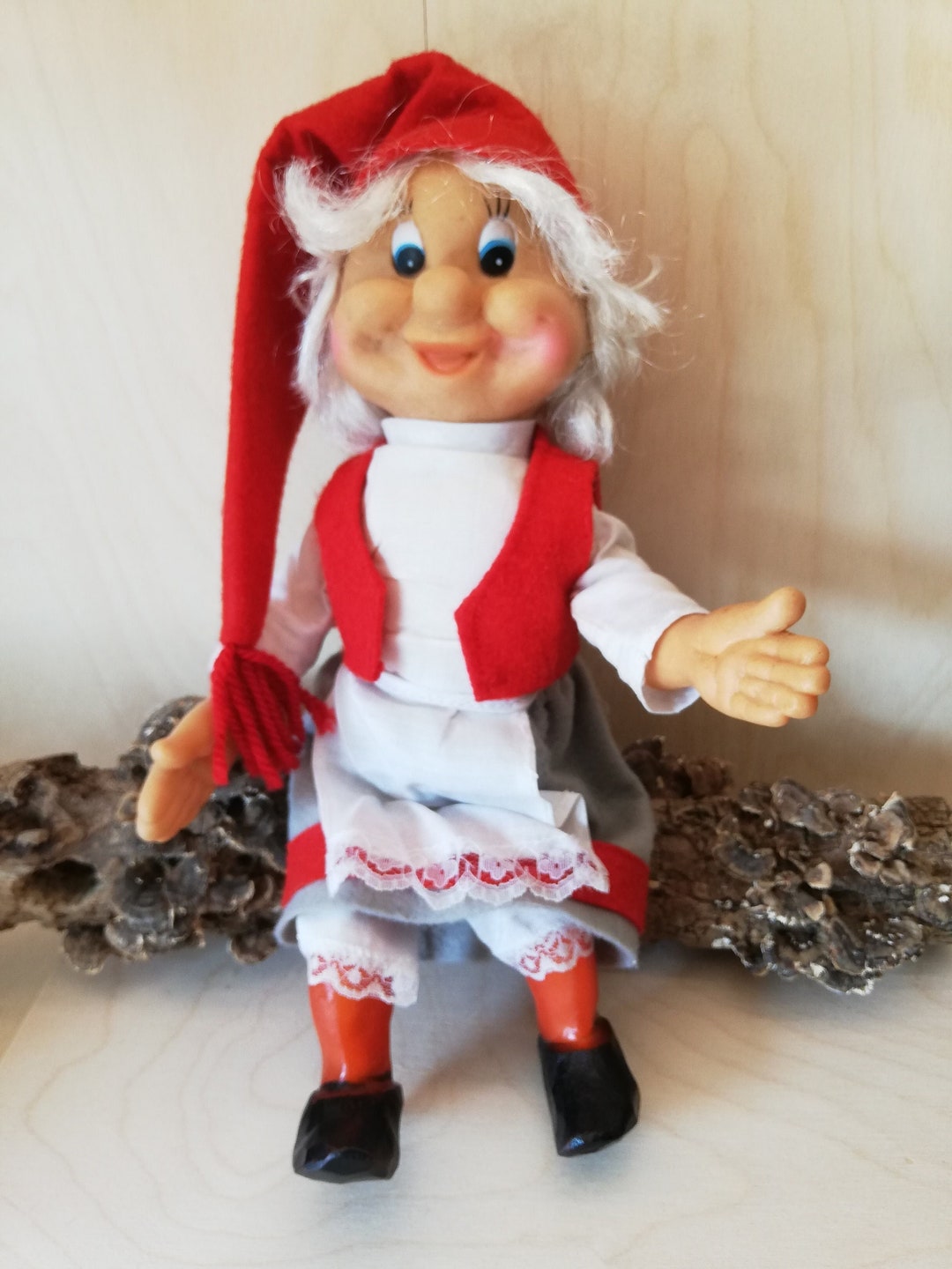 LARGE NORWEGIAN ELF Handmade Charming Original Christmas Elf Gnome ...