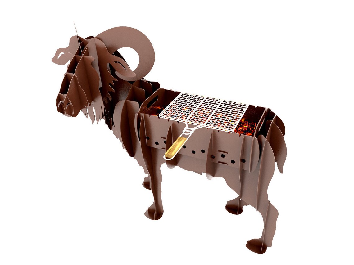 RAM BBQ Cnc Animal Templates Flower Stand Cnc Laser and | Etsy