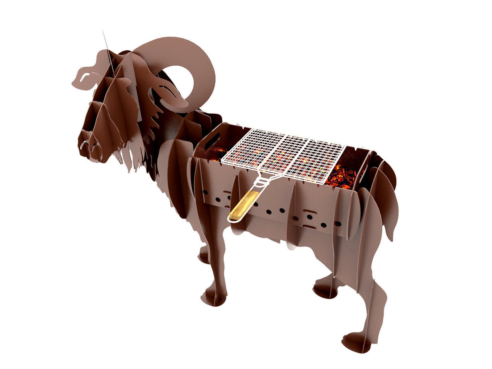 RAM BBQ Cnc Animal Templates Flower Stand Cnc Laser and | Etsy