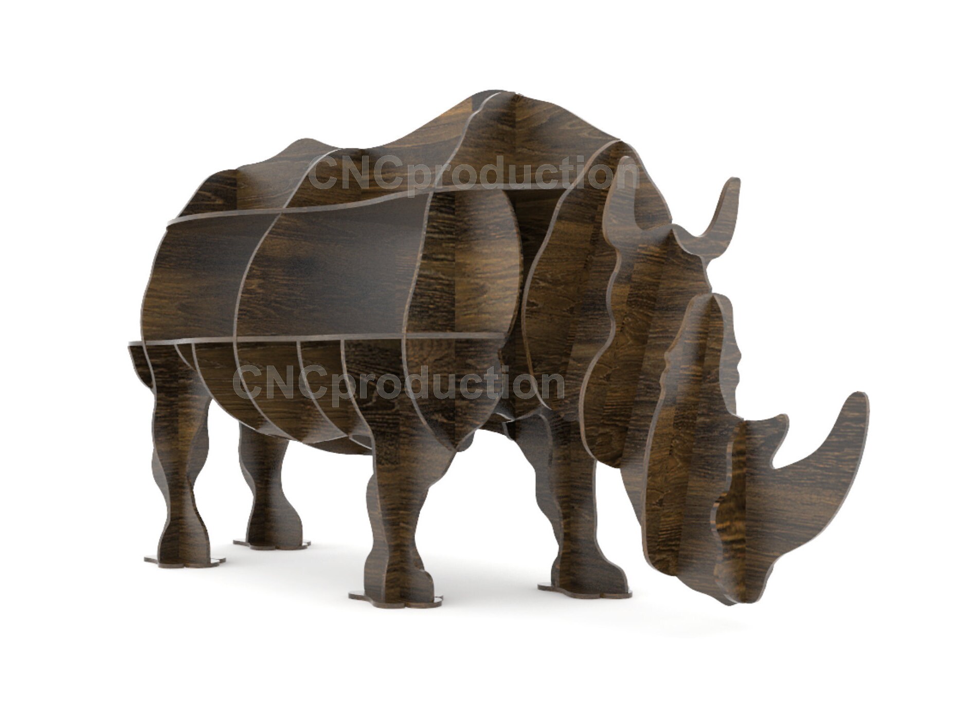 RHINO SHELF Dxf Plan Laser Cutting File Home Decor Interior - Etsy