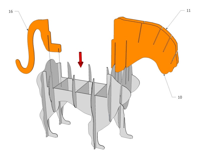 TIGER BBQ Cnc Animal Templates Flower Stand Cnc Laser and - Etsy