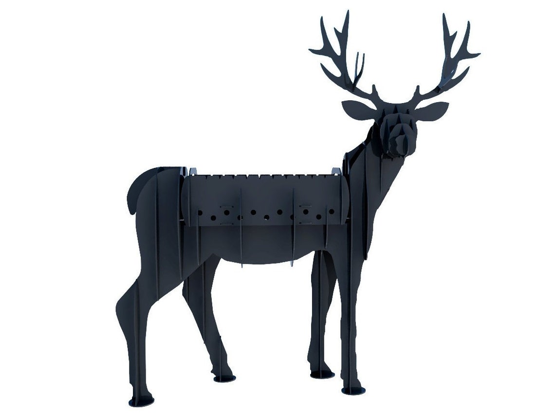 DEER BBQ Cnc Animal Templates Flower Stand Cnc Laser and | Etsy