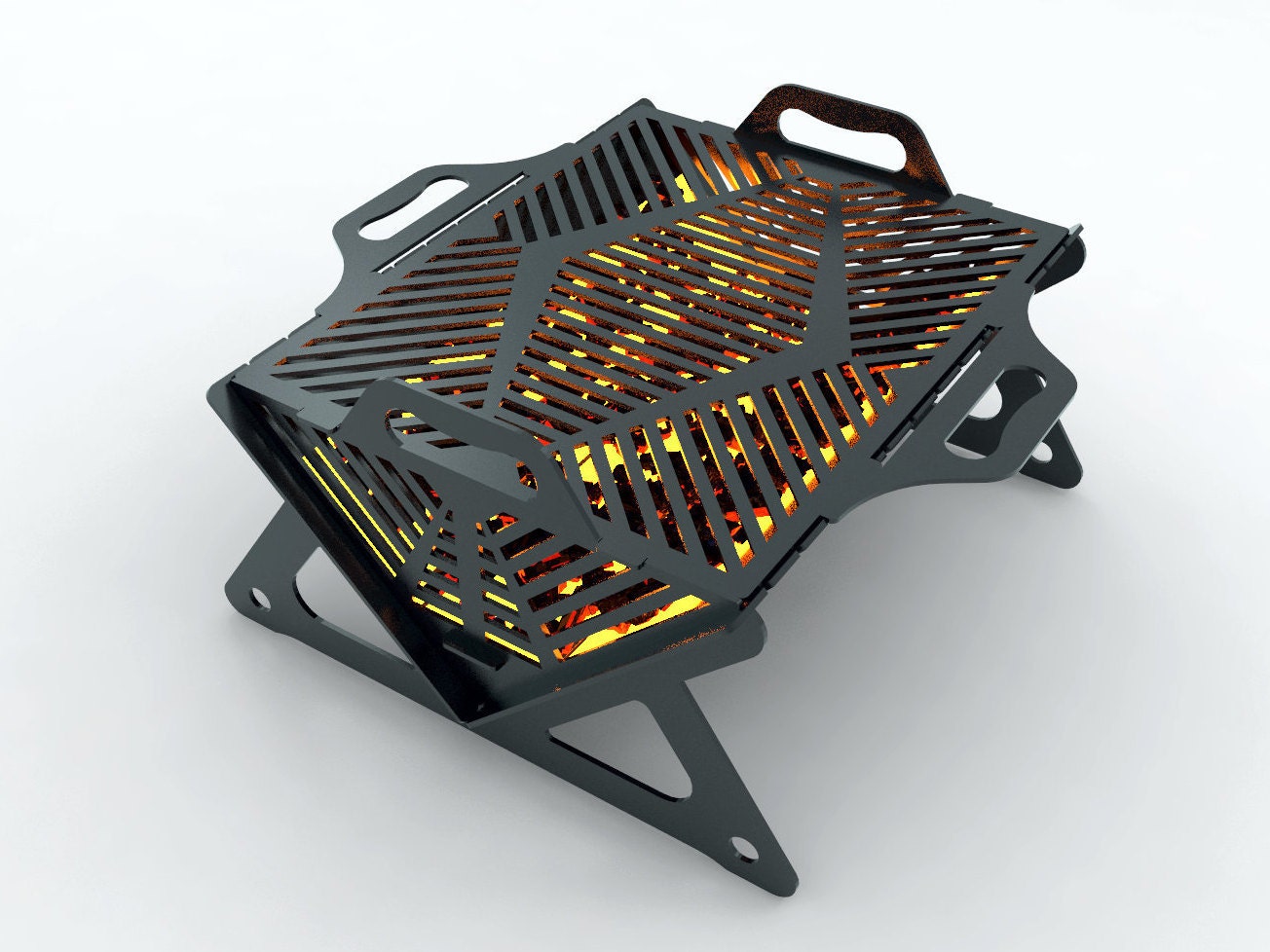 Collapsible Fire Pit Dxf Plan Portable Bbq Mangal DIY - Etsy