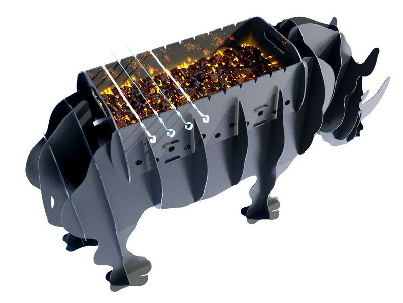 RHINO BBQ Cnc Animal Templates Flower Stand Cnc Laser and - Etsy