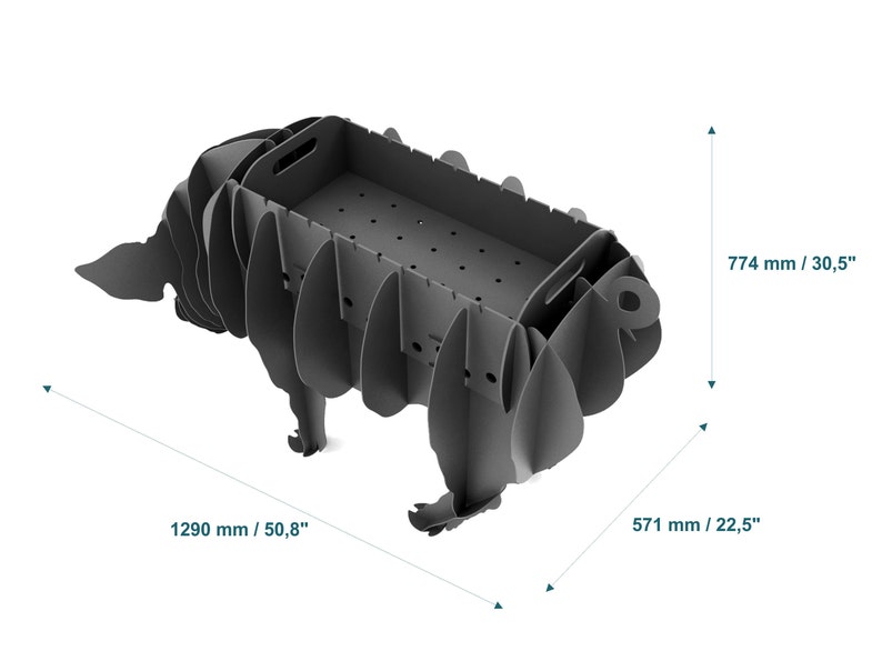 PIG BBQ Cnc Animal Templates Flower Stand Cnc Laser and - Etsy