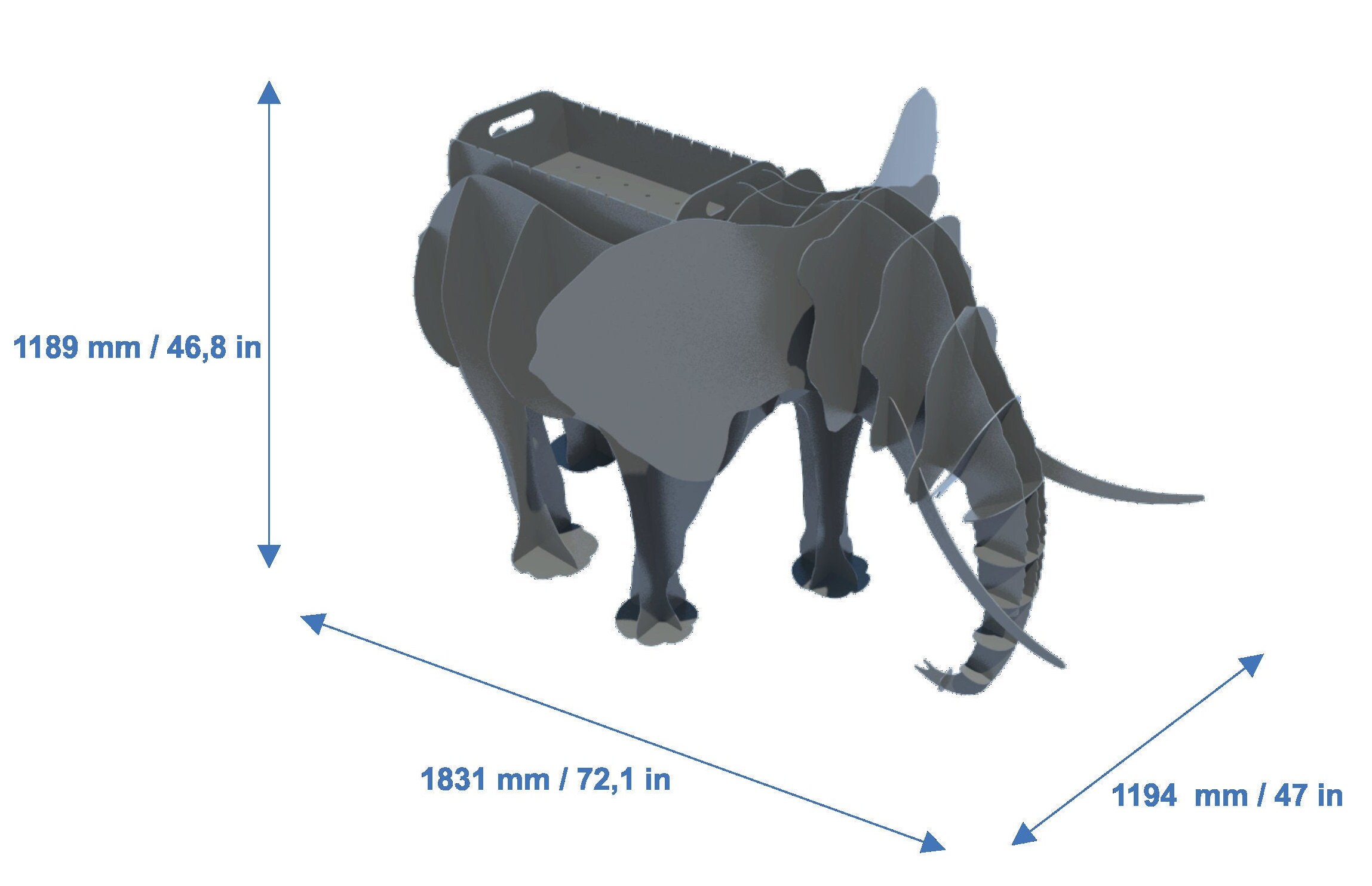 ELEPHANT BBQ Cnc Animal Templates Flower Stand Cnc Laser and | Etsy