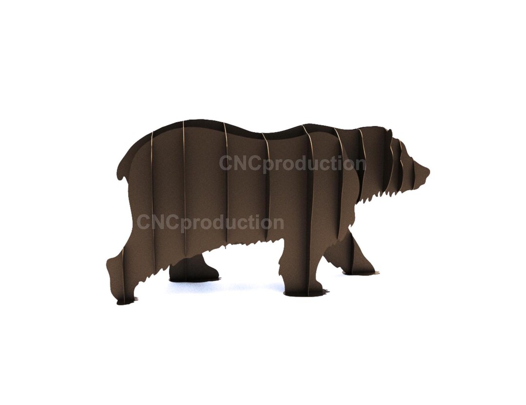 BEAR Garden Decoration Blueprint, 3d Pattern for Cnc, Cnc Laser and ...