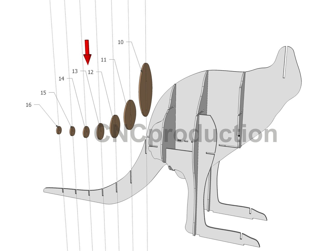 KANGAROO SHELF Dxf Plan Laser Cutting File Home Decor - Etsy