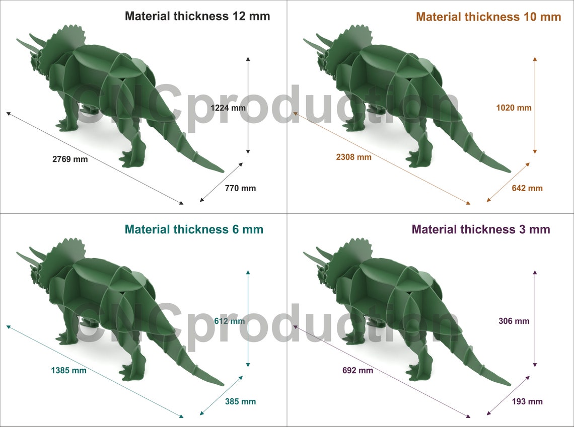 TRICERATOPS SHELF Dxf Plan Laser Cutting File Dinosaur Home | Etsy UK