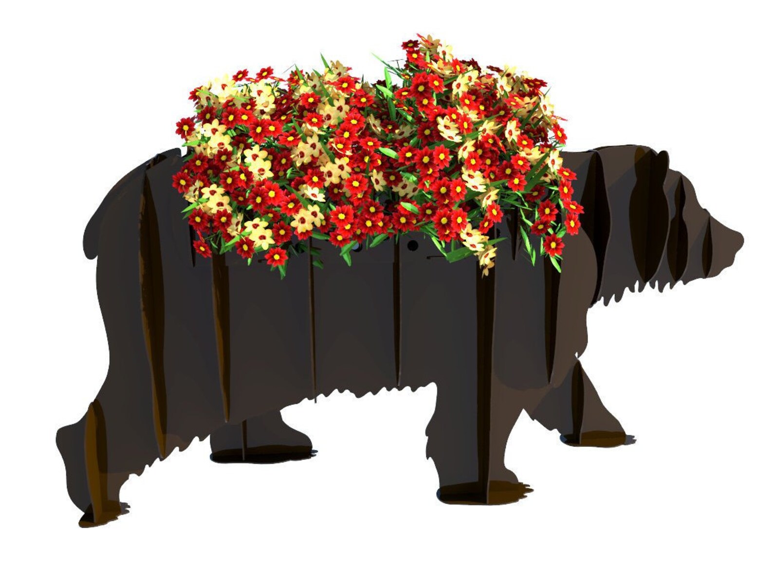 BEAR BBQ Cnc Animal Templates Flower Stand Cnc Laser and - Etsy