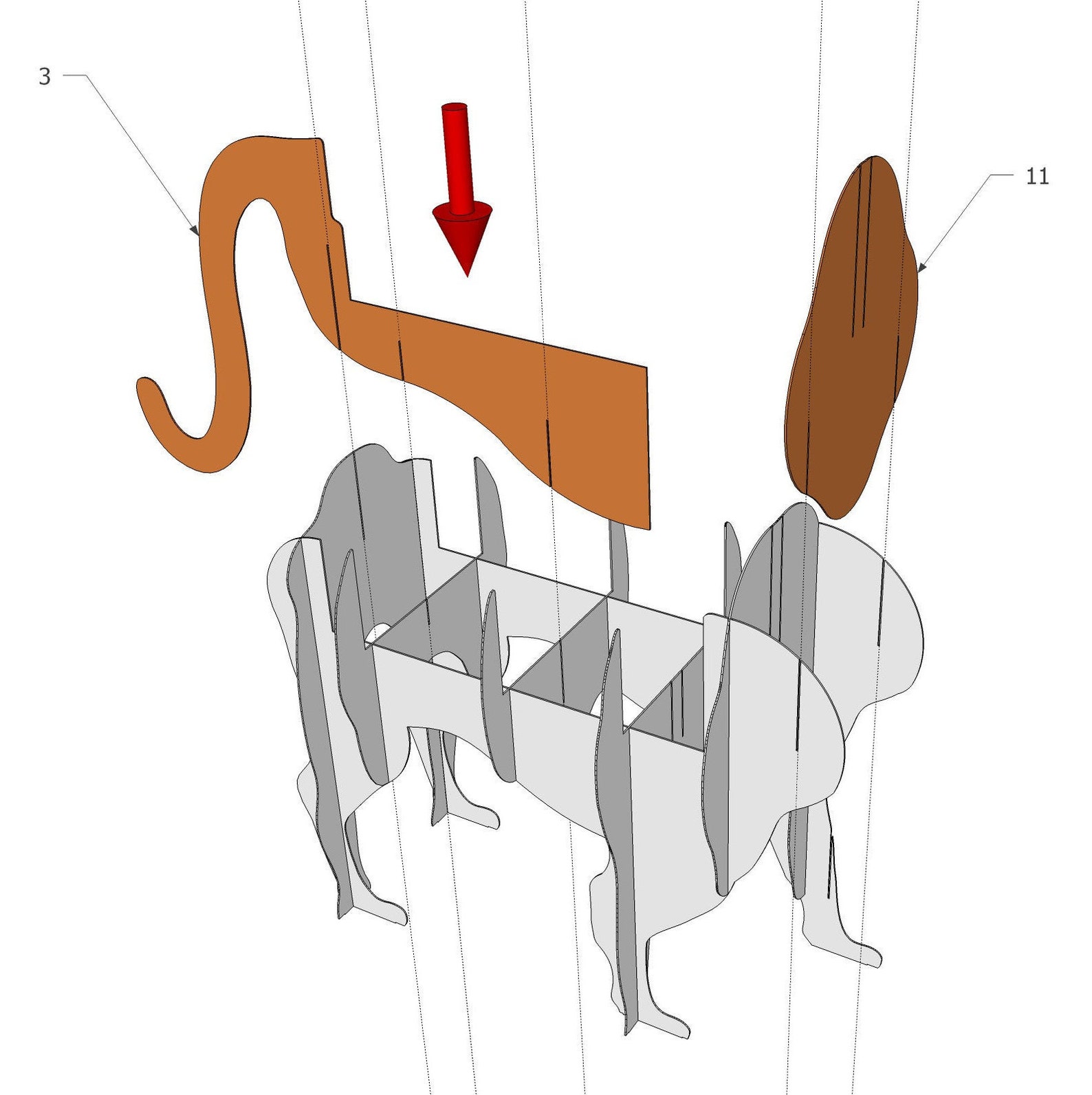 TIGER BBQ Cnc Animal Templates Flower Stand Cnc Laser and | Etsy