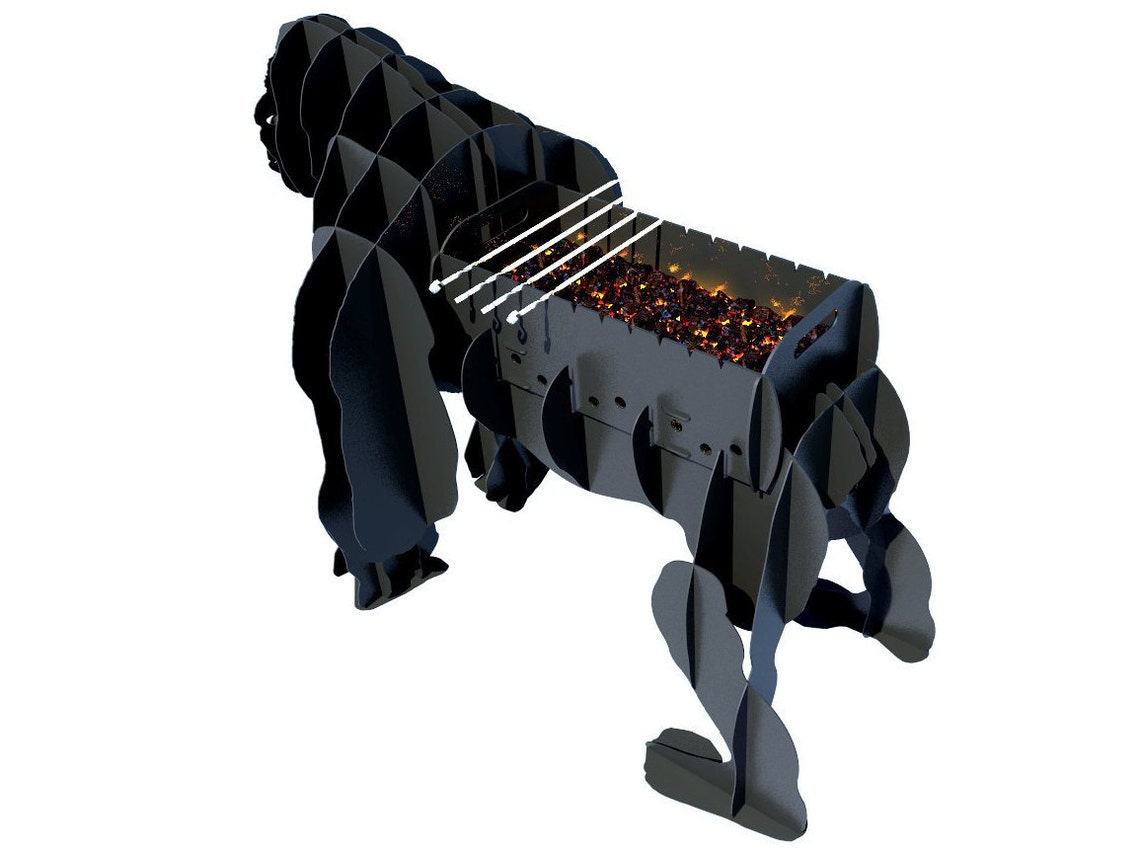 GORILLA BBQ Cnc Animal Templates Flower Stand Cnc Laser and - Etsy
