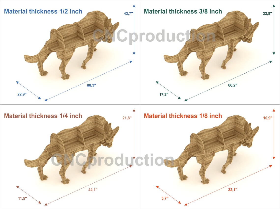 WOLF SHELF Dxf Plan Laser Cutting File Home Decor Interior - Etsy