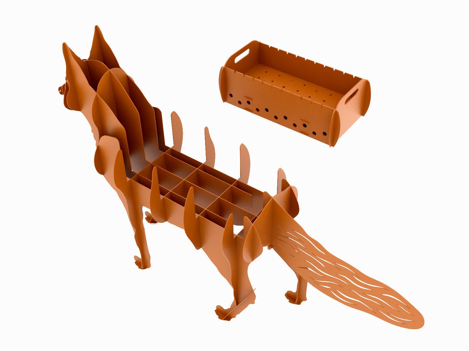 FOX BBQ Cnc Animal Templates Flower Stand Cnc Laser and | Etsy