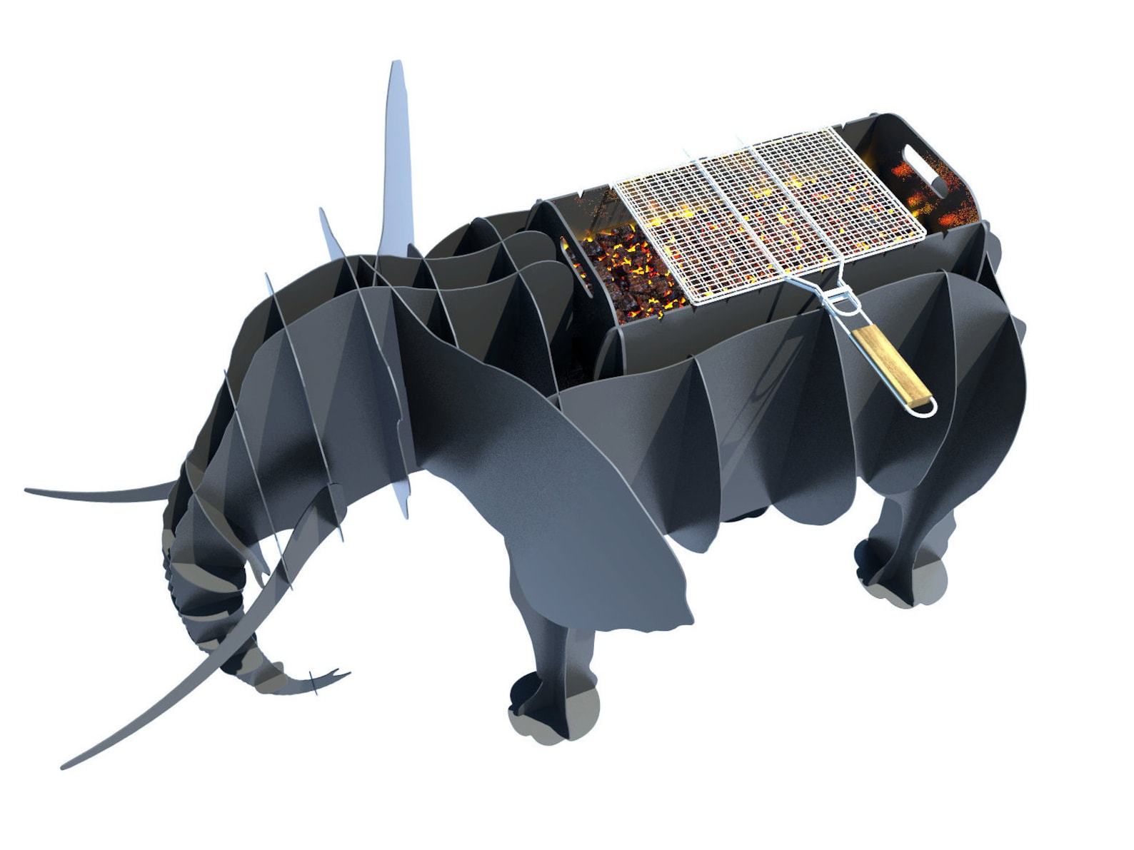 ELEPHANT BBQ Cnc Animal Templates Flower Stand Cnc Laser and | Etsy