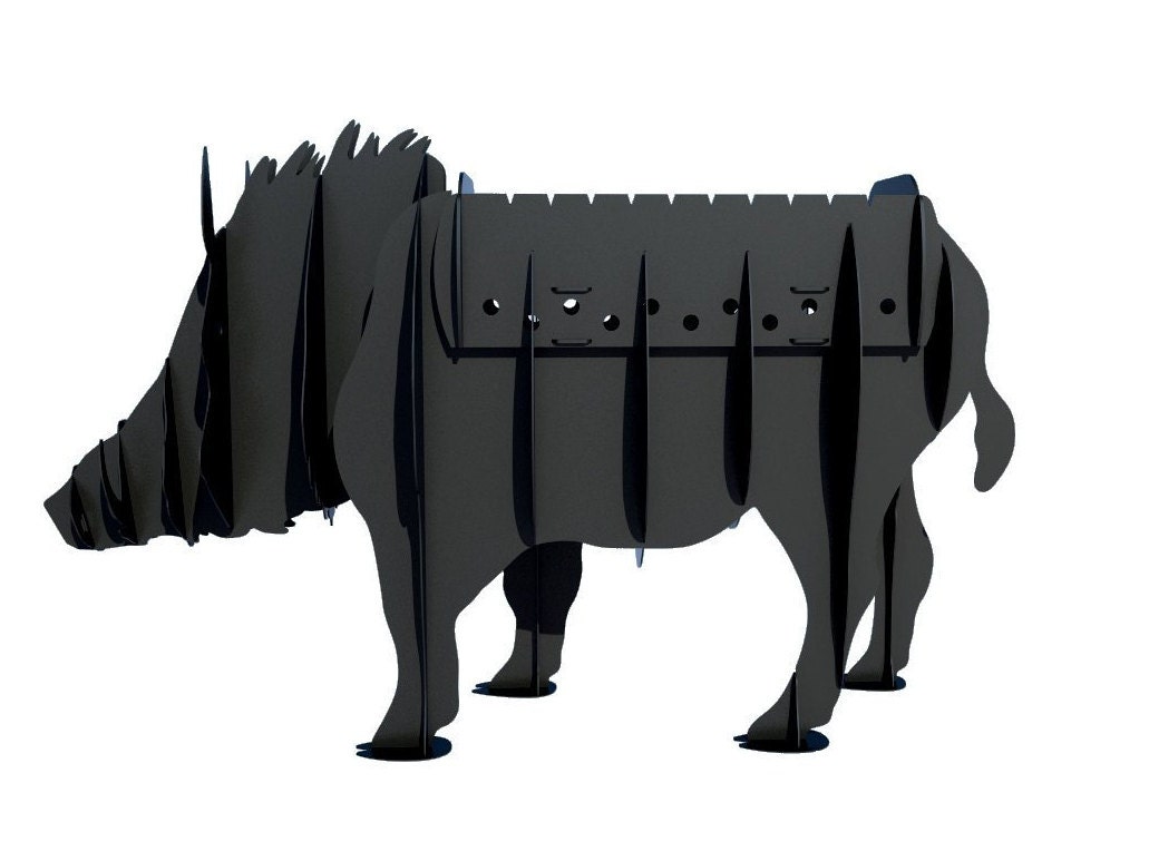 BOAR BBQ Cnc Animal Templates Flower Stand Cnc Laser and | Etsy