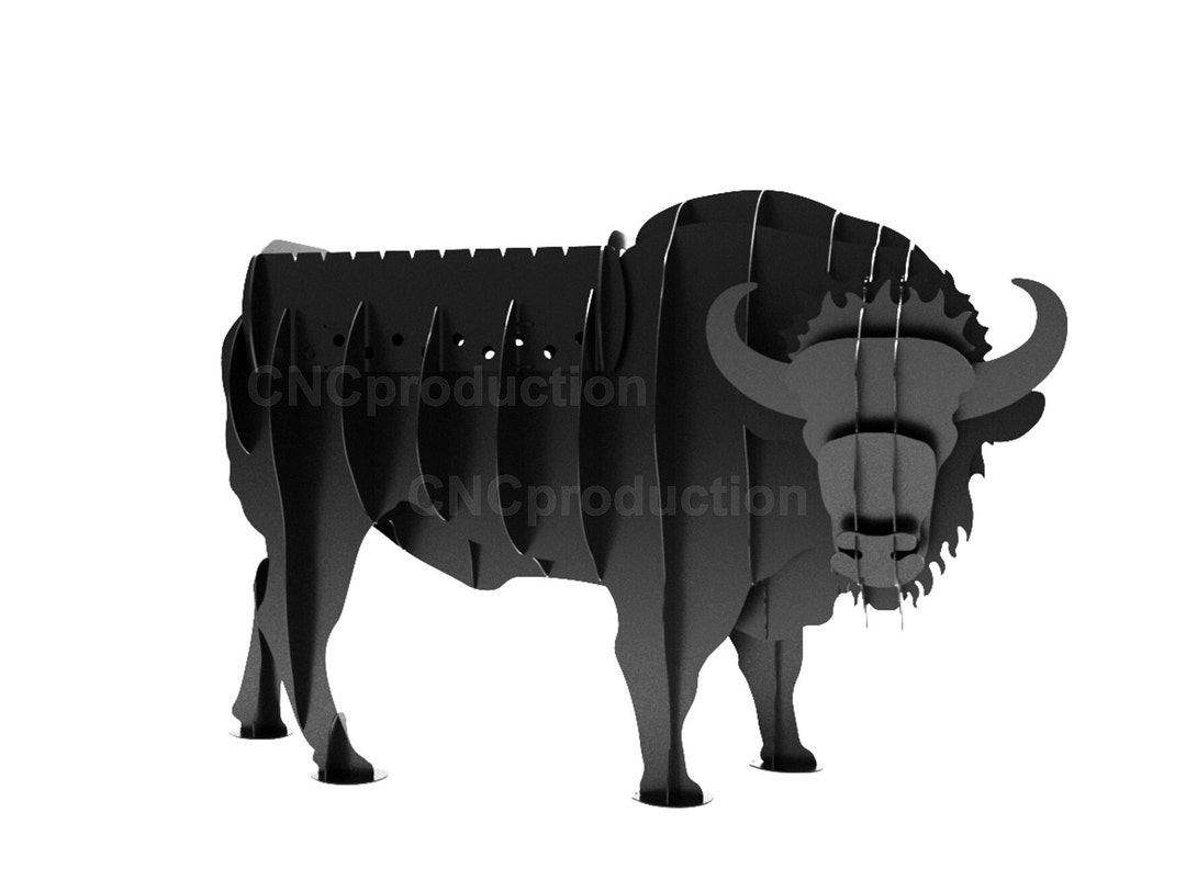 BISON BBQ Cnc Animal Templates, Flower Stand, Cnc Laser and Plasma ...