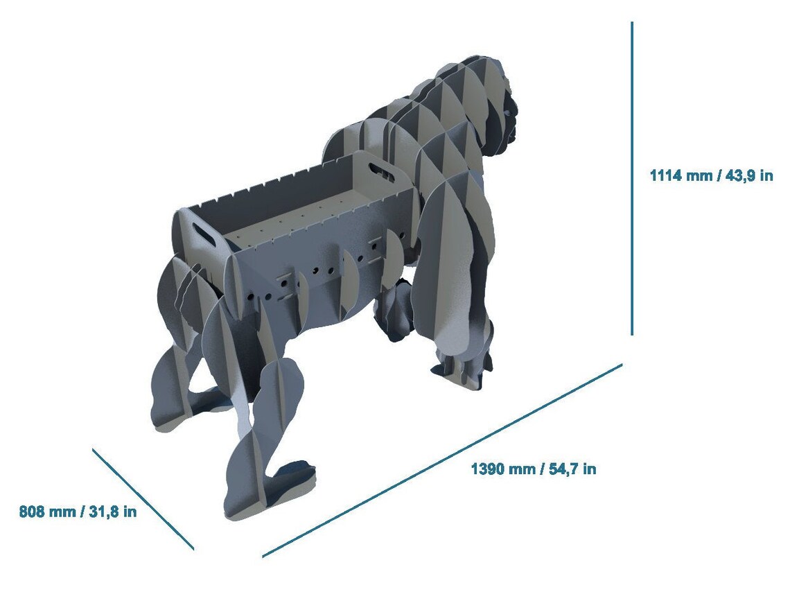 GORILLA BBQ Cnc Animal Templates Flower Stand Cnc Laser and - Etsy