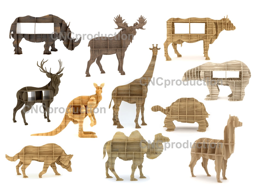 Big Pack Animal Shelves , Dxf Plan for Router & Laser Cutting Machines ...