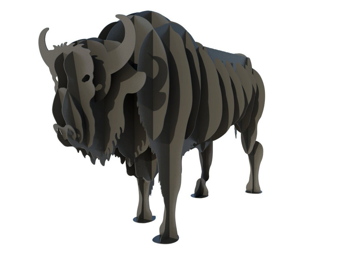 BISON BBQ Cnc Animal Templates Flower Stand Cnc Laser and | Etsy